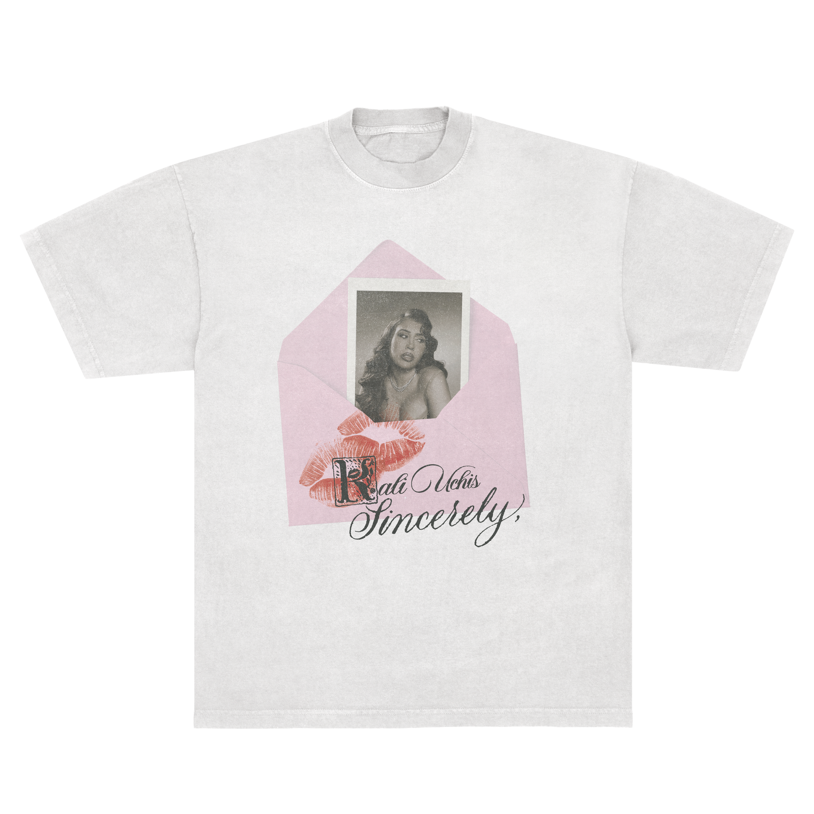 Sincerely, Tour Envelope Tee - White - Kali Uchis Official Store